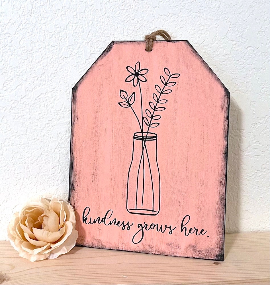 Kindness Grows Here Reusable Adhesive Silkscreen Stencil Adhesive ...