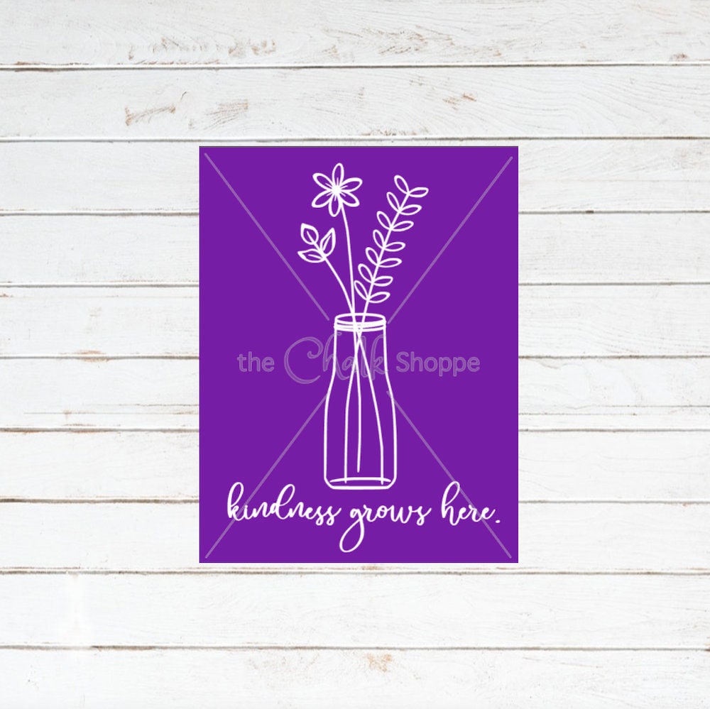 Kindness Grows Here Reusable Adhesive Silkscreen Stencil | Adhesive ...