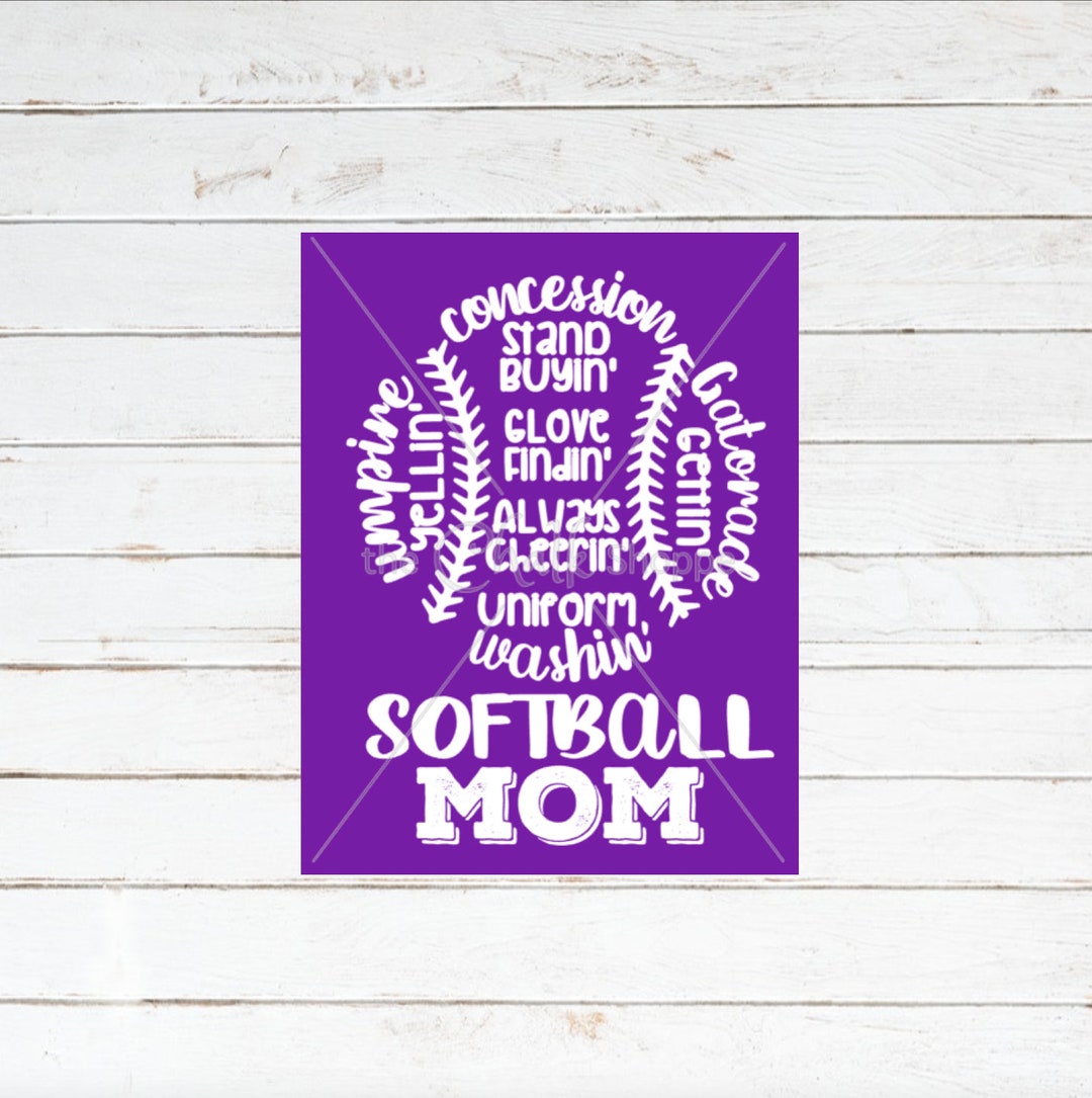 Softball Words Silkscreen Adhesive Stencil - Etsy