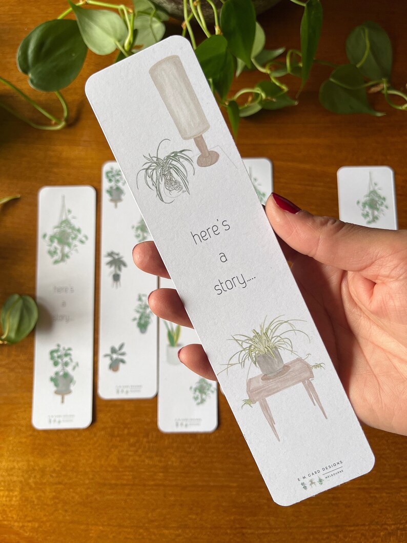 Indoor Plant Bookmarks Rubber Plant-pilea-pothos Ctenanthe - Etsy