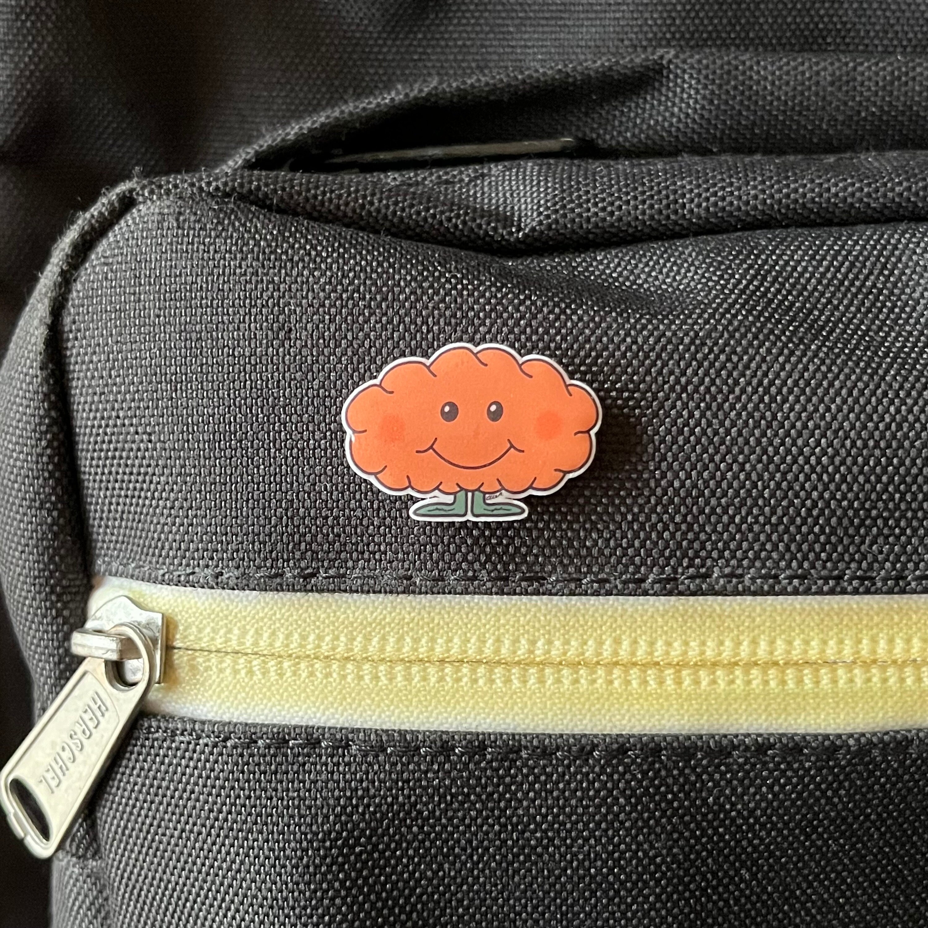 Smiley Brain Lapel Pin / Brooch Handmade Ready to Ship Psychology ...