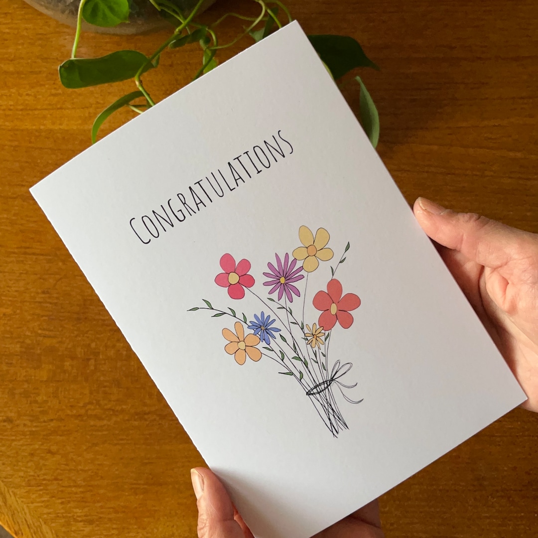Large Congratulations Greeting Card - Ready to Ship - Printed on ...