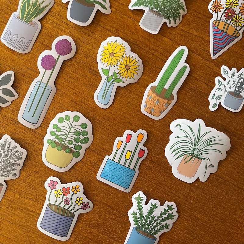 Plant Stickers - Etsy
