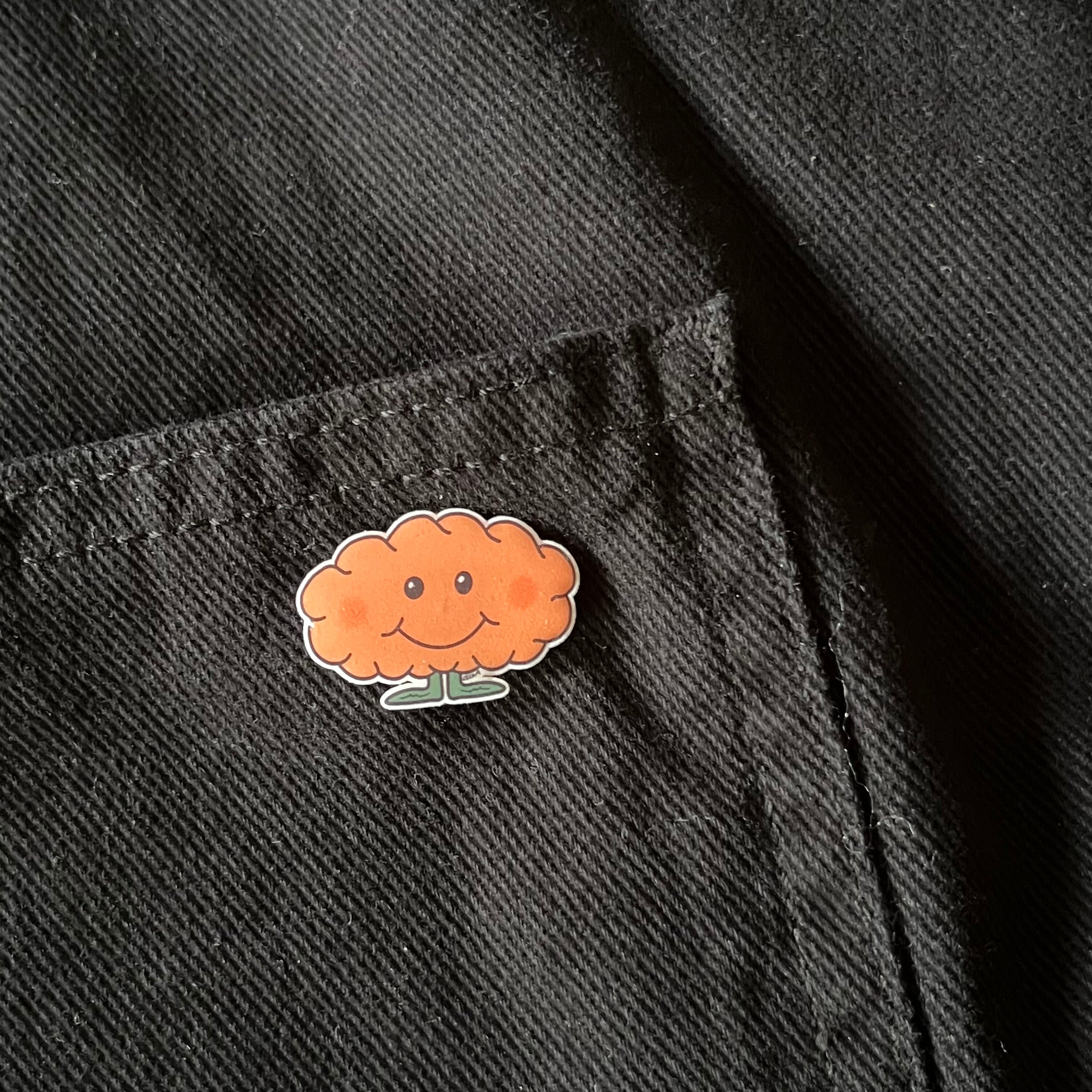 Smiley Brain Lapel Pin / Brooch Handmade Ready to Ship Psychology ...