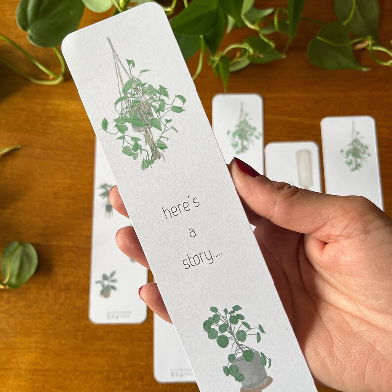 Indoor Plant Bookmarks Rubber Plant-pilea-pothos, Ctenanthe Setosa ...