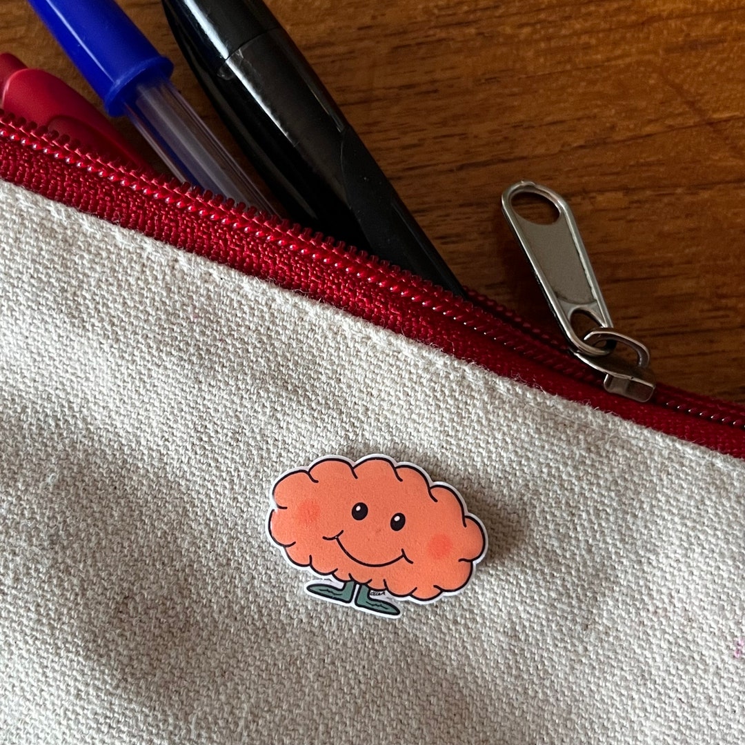 Smiley Brain Lapel Pin / Brooch Handmade Ready to Ship Psychology ...