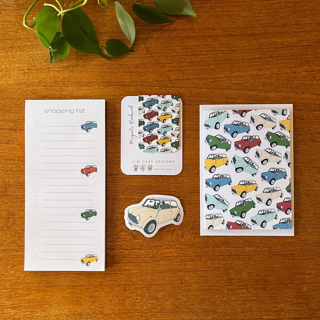 MINI Cooper Gift Pack - Shopping List - Bookmark - Greeting Card ...