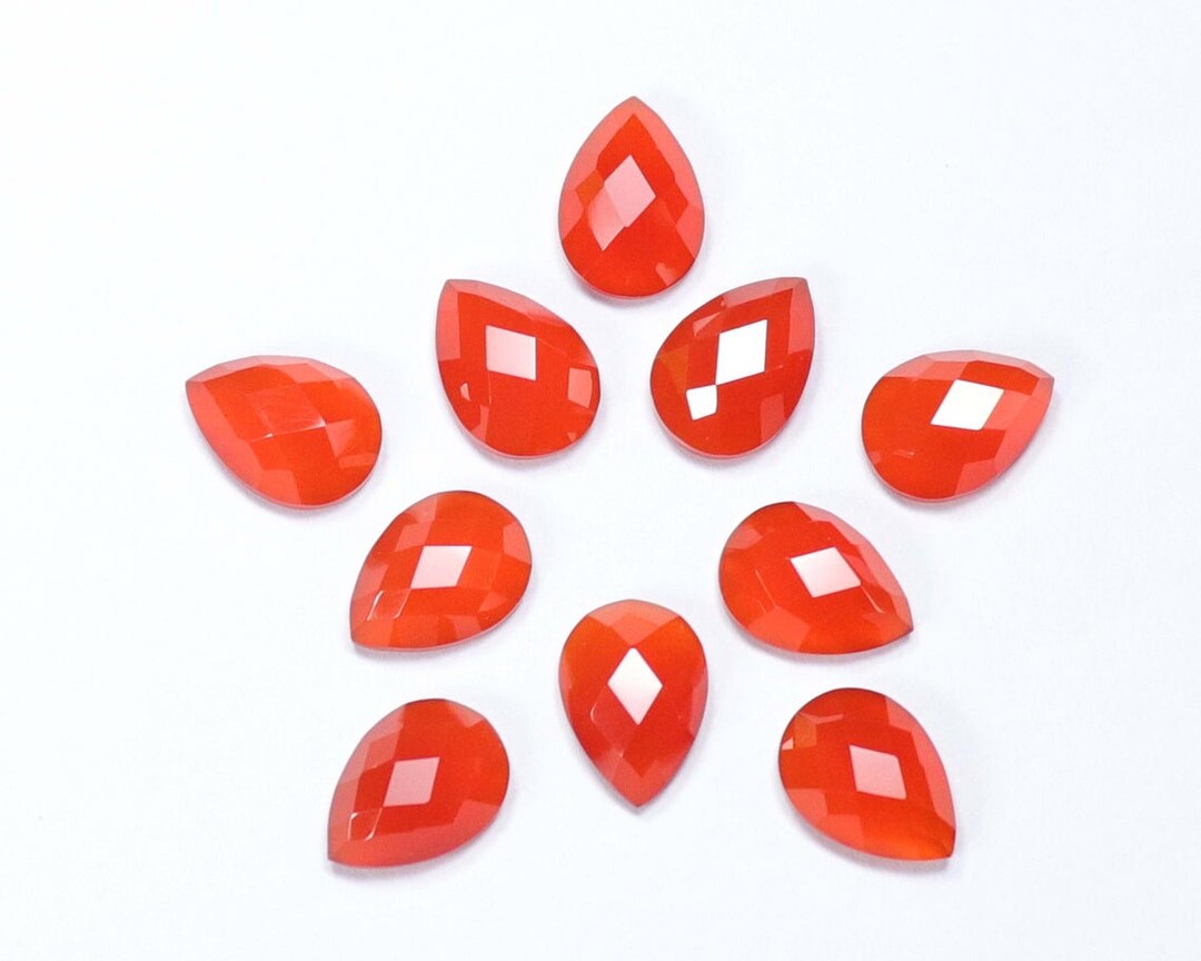 Natural Red Onyx Pear Rose Cut 5x7mm to 20x25mm Loose Gemstone - Etsy