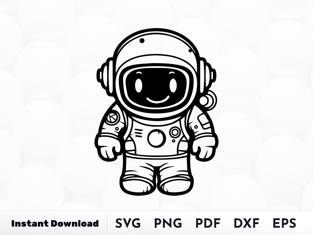 Cute Astronaut SVG, Kid Astronaut Svg, Spaceman Svg, Cartoon Astronaut ...
