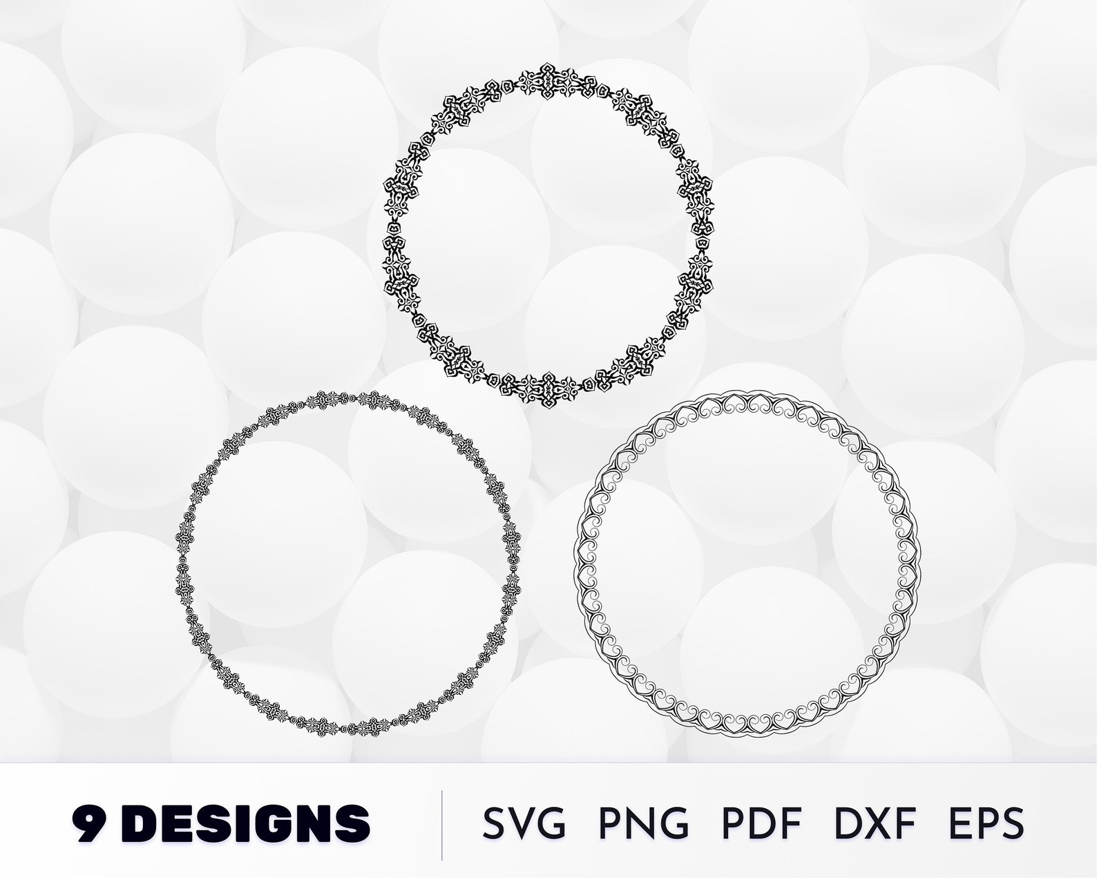 Circle Frame SVG Circle Monogram Frame Svg Circle Svg - Etsy