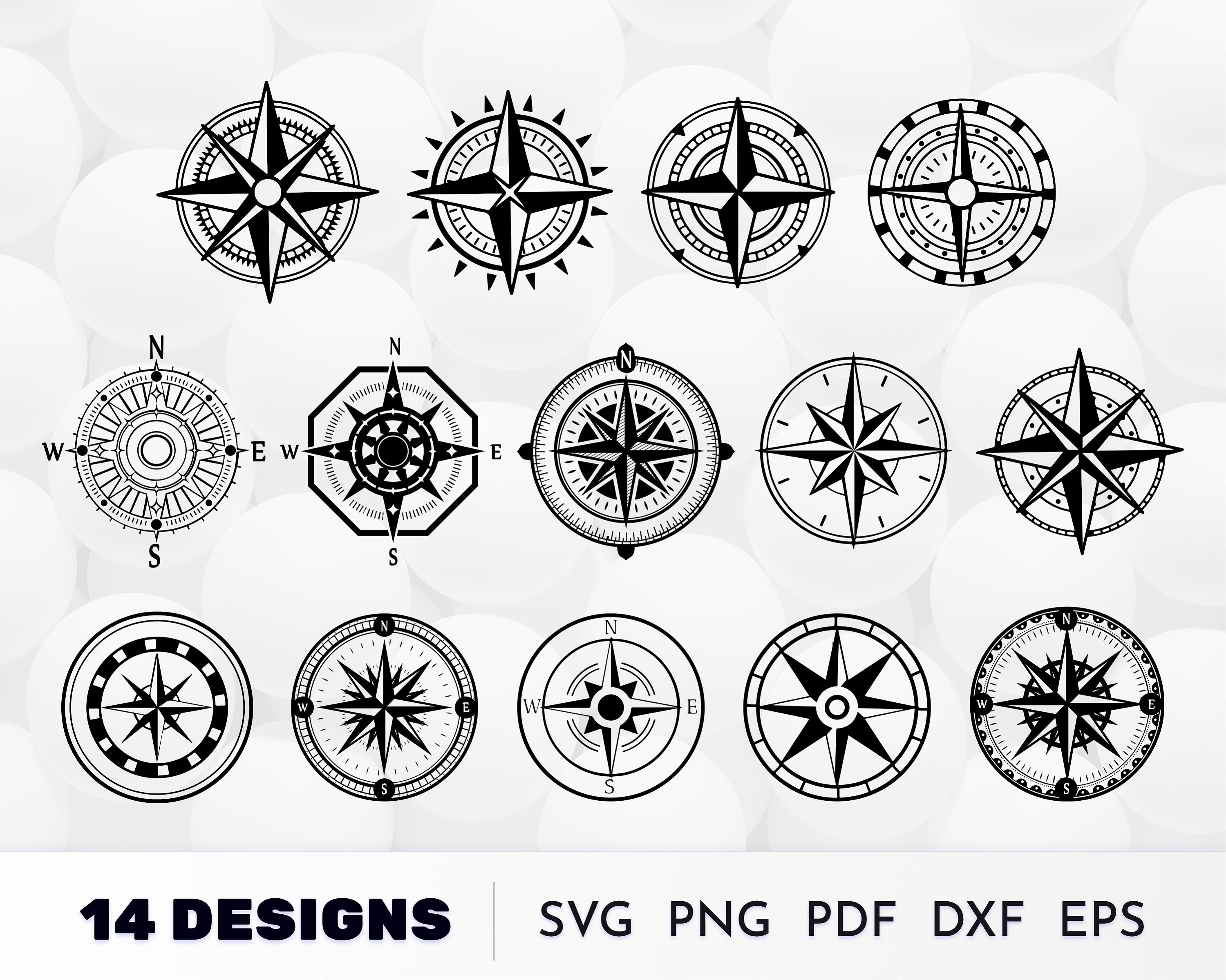 Compass Rose Silhouette