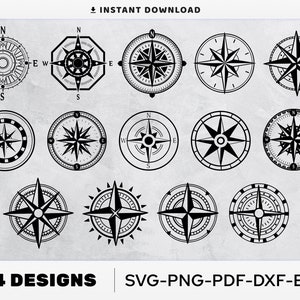 Compass Star Svg Jpg Eps Pdf Png Compass Star SVG Compass Star Clipart ...