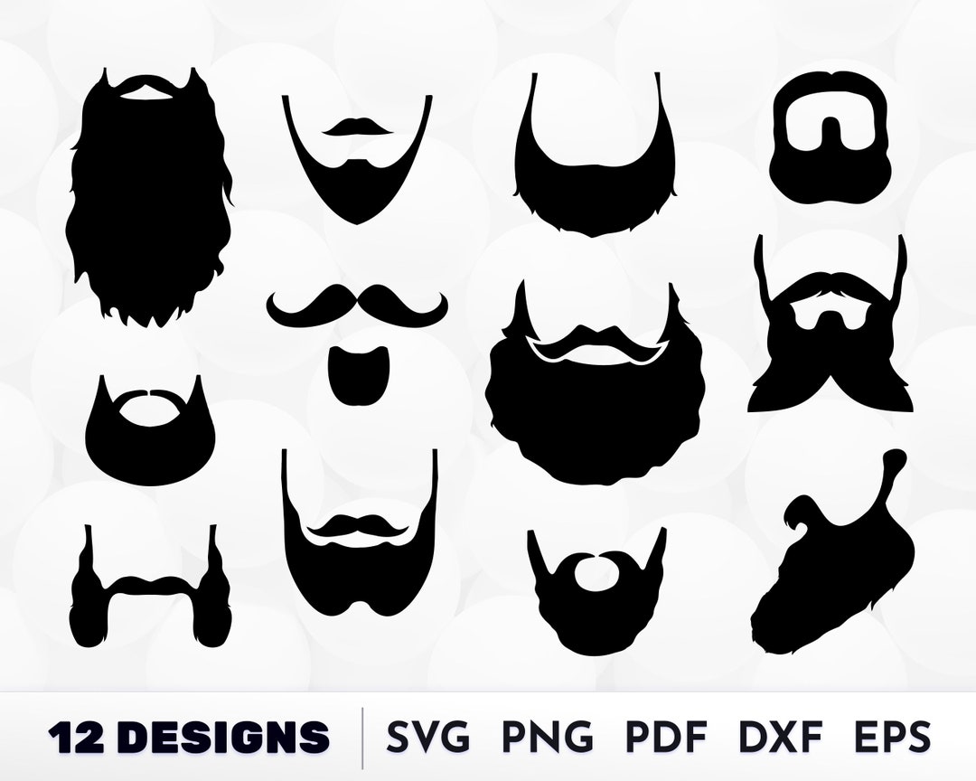 Beards SVG, Hipster Beard Svg, Men Svg, Beard Silhouette, Beard Cut ...