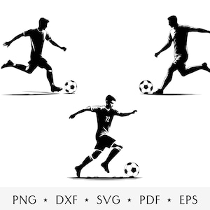Soccer Player SVG Bundle, Soccer Player Svg, Soccer Svg, Football ...