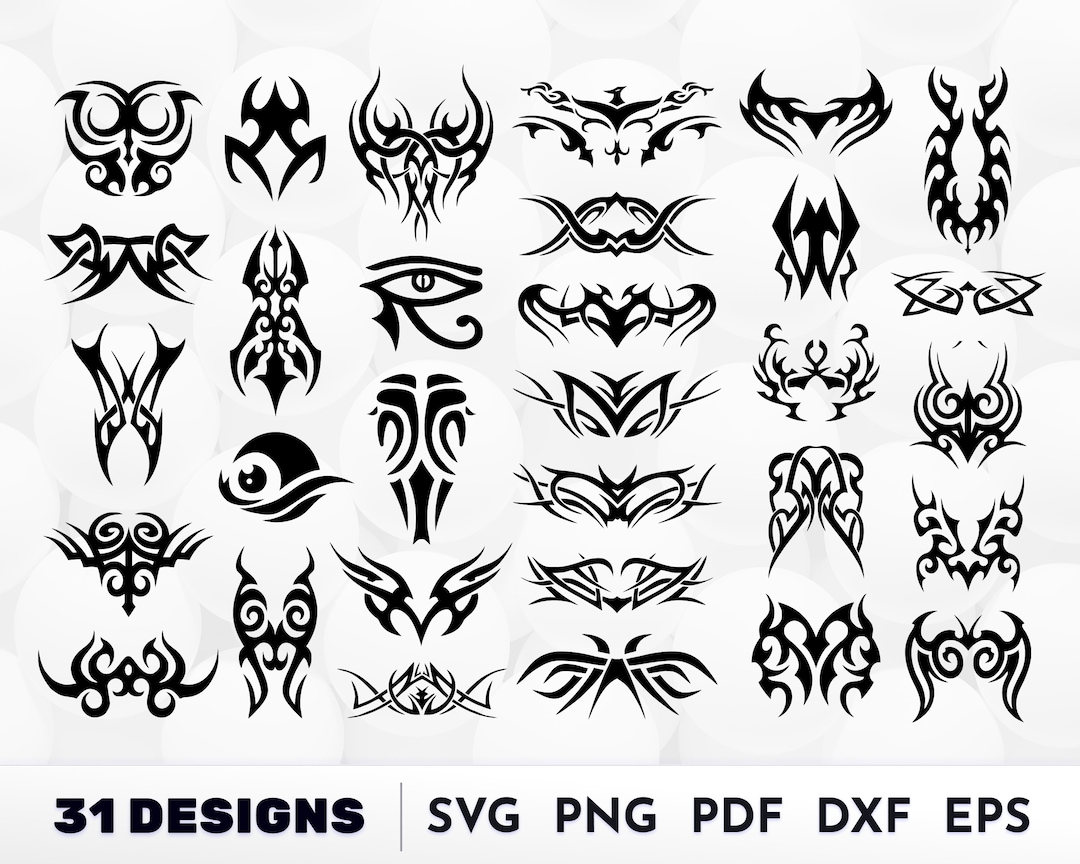 Tribal Tattoo SVG, Tattoo Svg, Tattoo Pattern Svg, Tattoo Ornament Svg ...