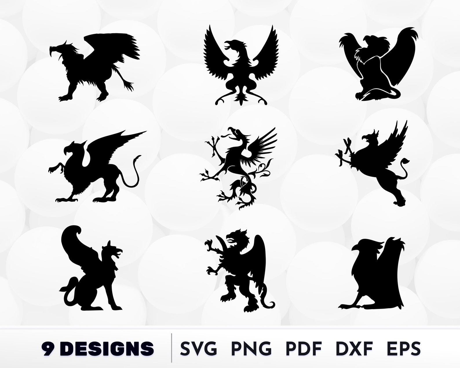 Greif SVG Greif Silhouette SVG Fabeltier Greif Löwe SVG - Etsy.de