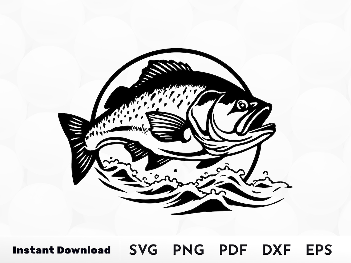 Bass Fishing SVG Fishing Svg Bass Fish Svg Bass Clipart - Etsy
