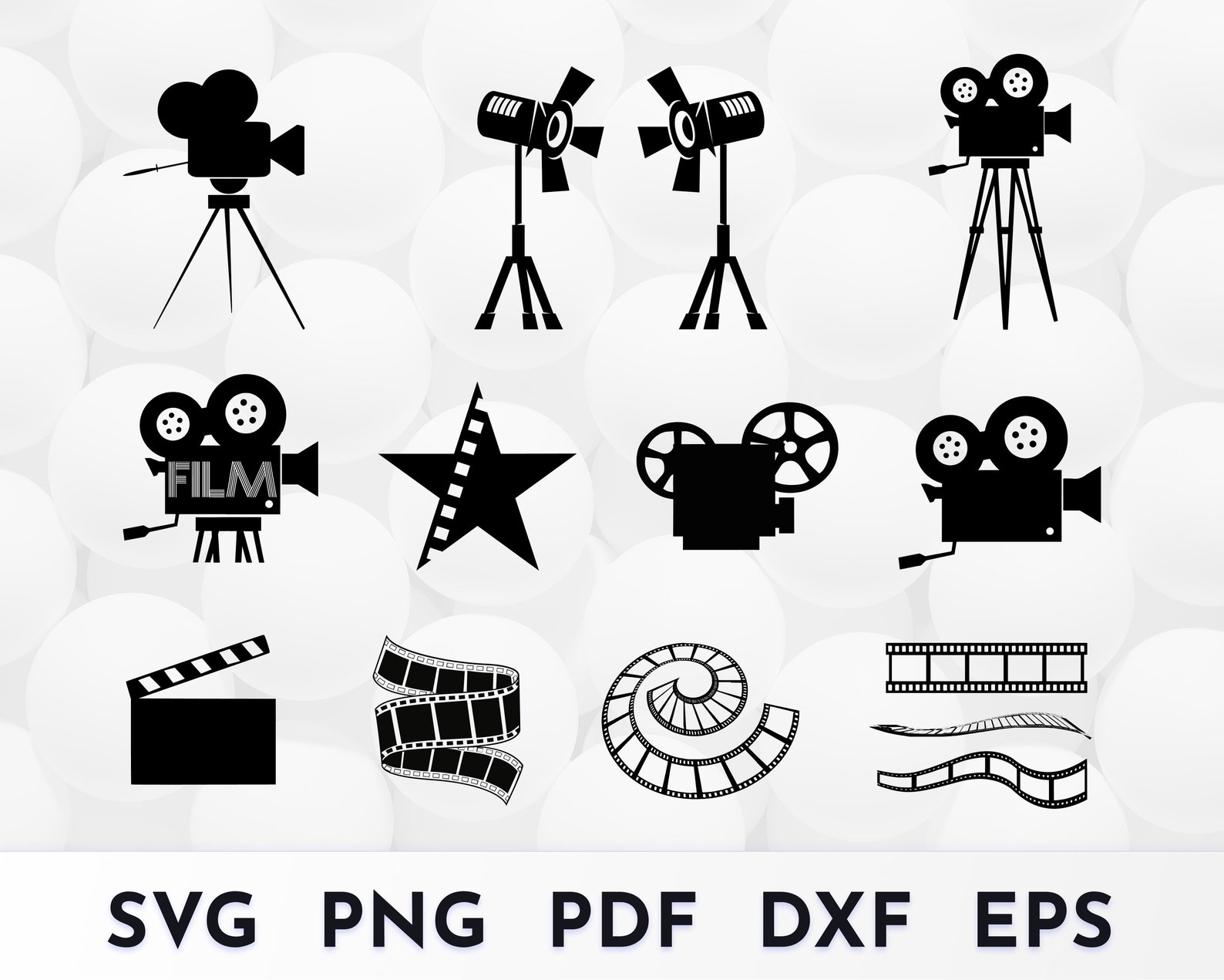 Film SVG, Film Strip Png, Movie Svg, Vintage Film Clipart, Negative ...