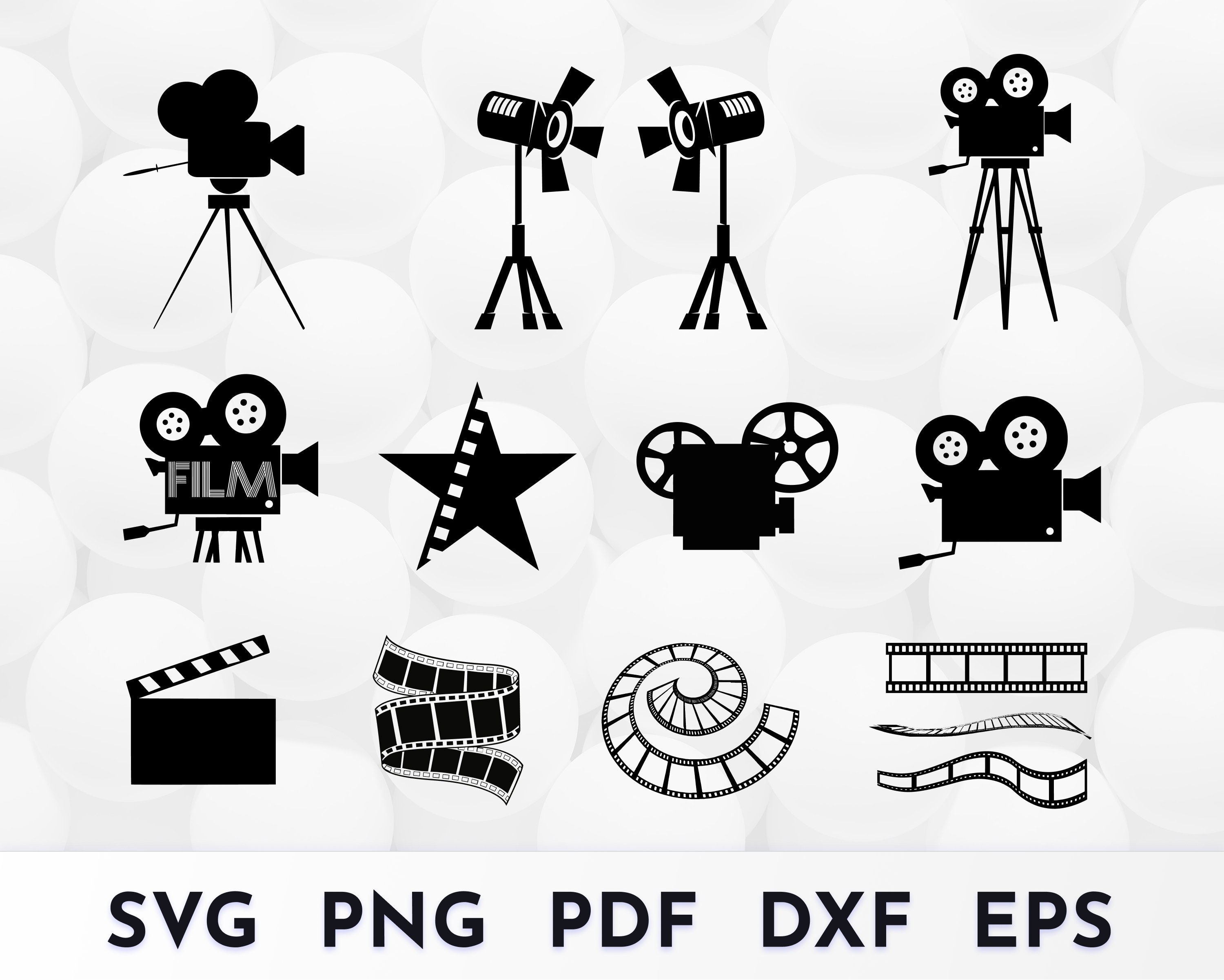 Film SVG, Film Strip Png, Movie Svg, Vintage Film Clipart, Negative ...