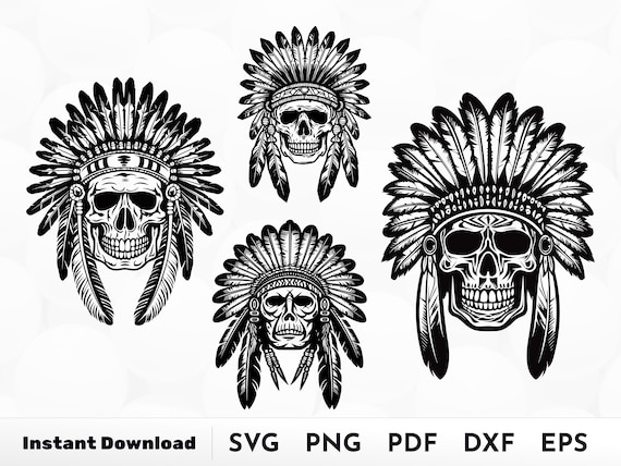 Indian Chief Skull Clipart American Indian Chief Skull With Tomahawk