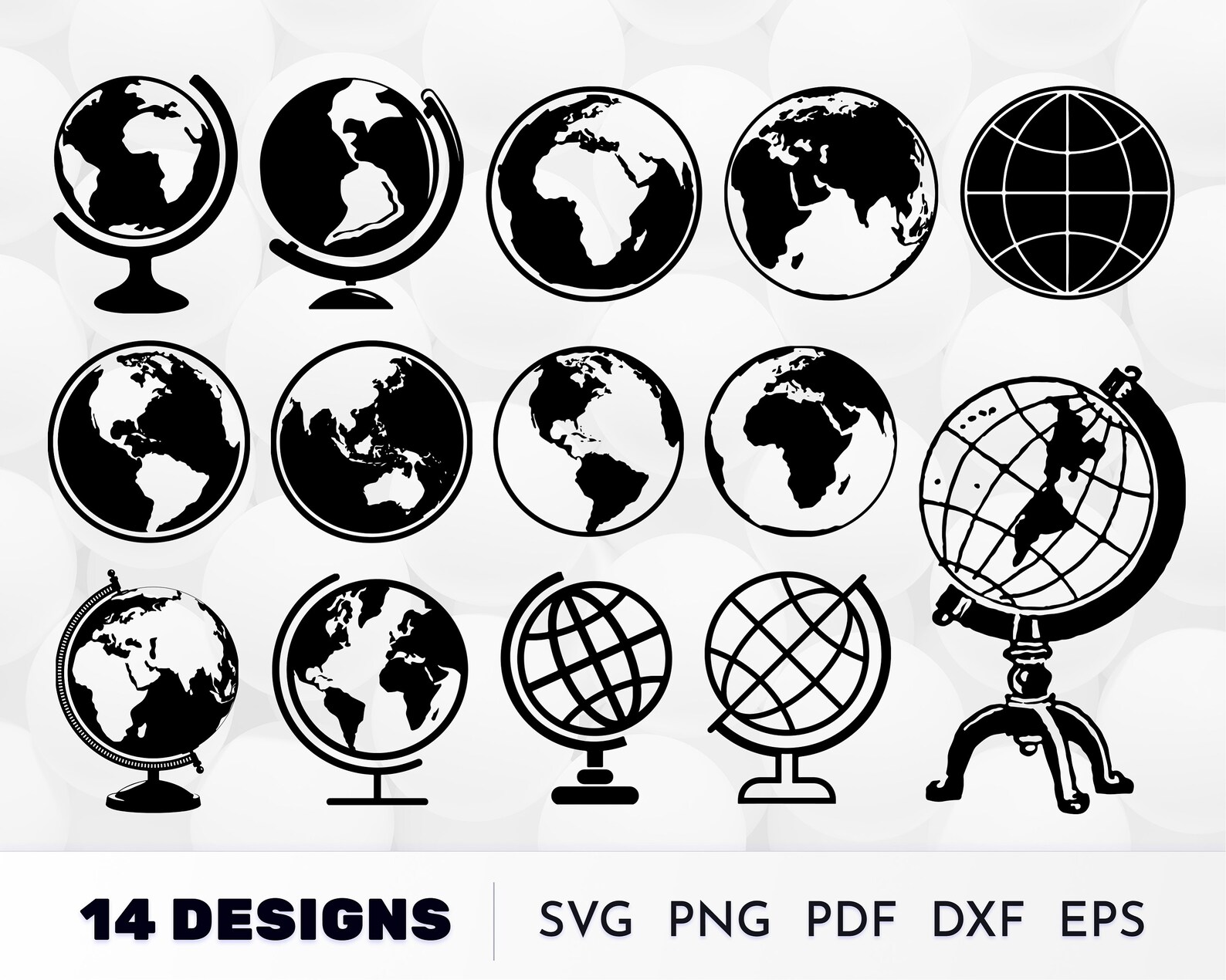 World Globe SVG Cut Files: Earth Day Clipart (digital Download) - Etsy