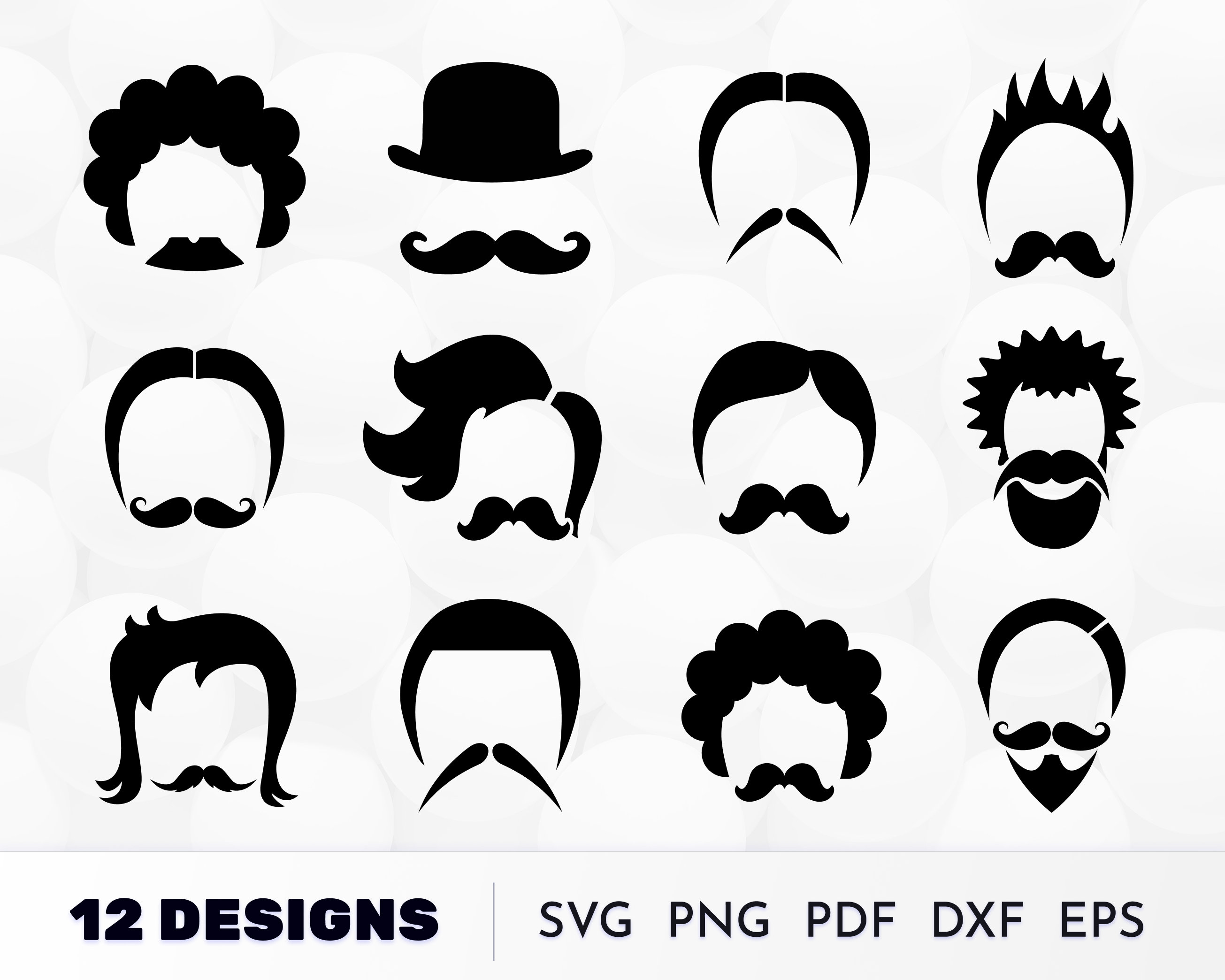 Man Face SVG Hipster Clipart Beard Svg Beard Face Clipart - Etsy México