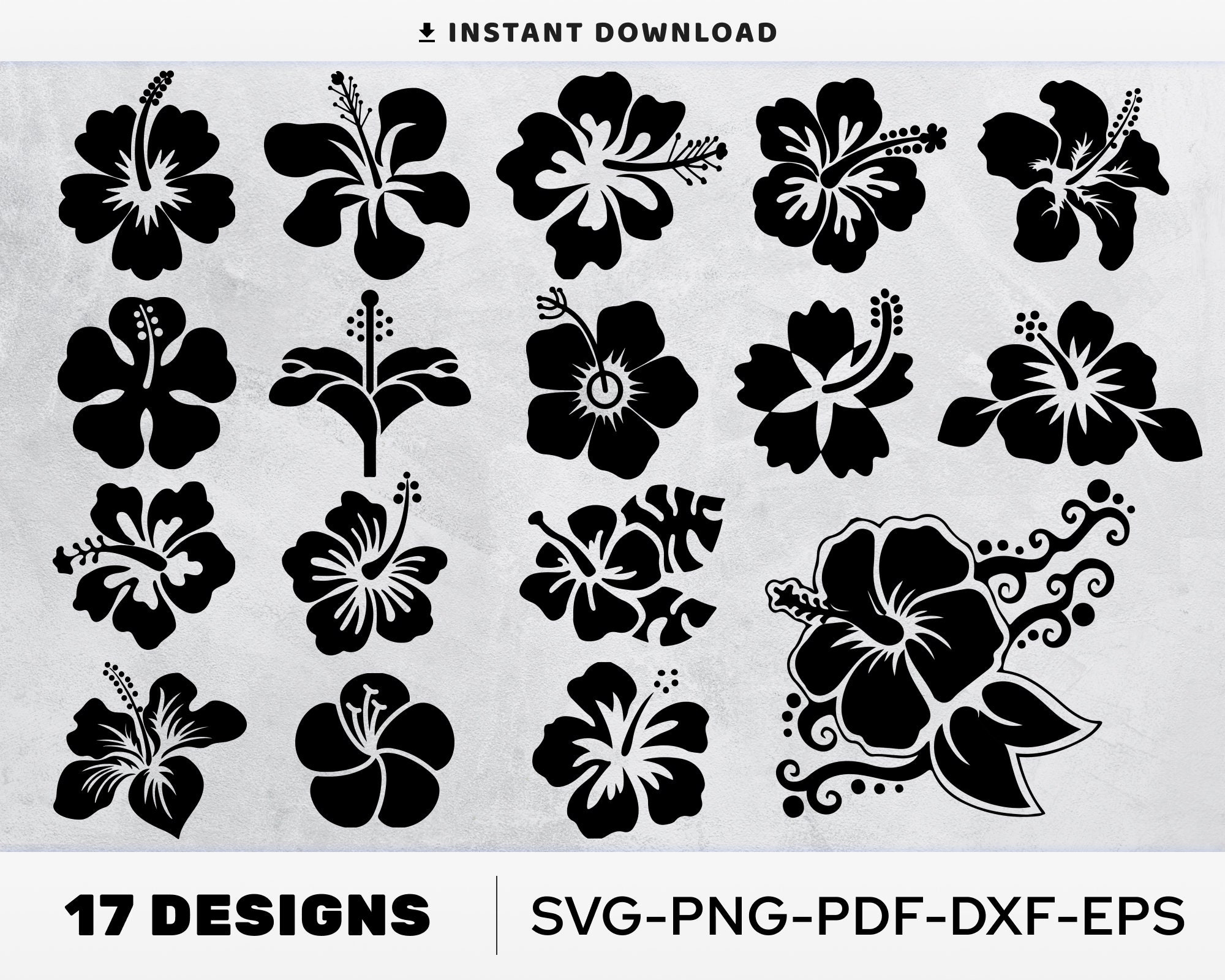 Hibiscus SVG Hawaii Flower Svg Hibiscus Clipart Hibiscus - Etsy Canada