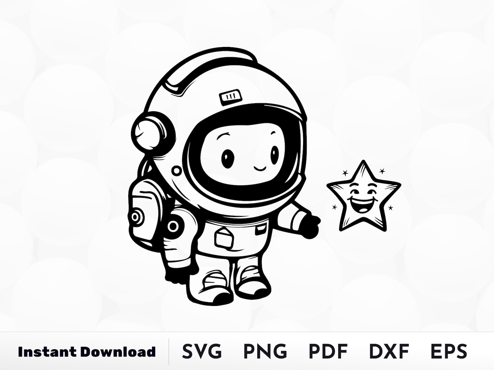 Cute Astronaut With Shining Star Svg Astronaut Svg Astronaut - Etsy