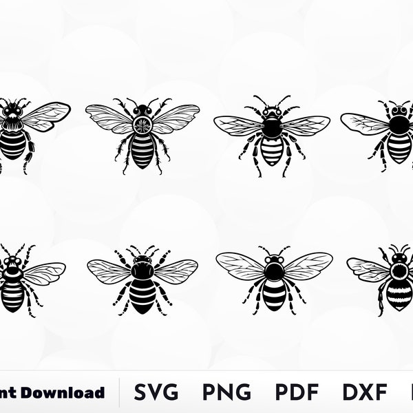 Bee Silhouette - Etsy