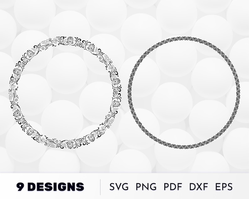 Circle Frame SVG Circle Monogram Frame Svg Circle Svg - Etsy