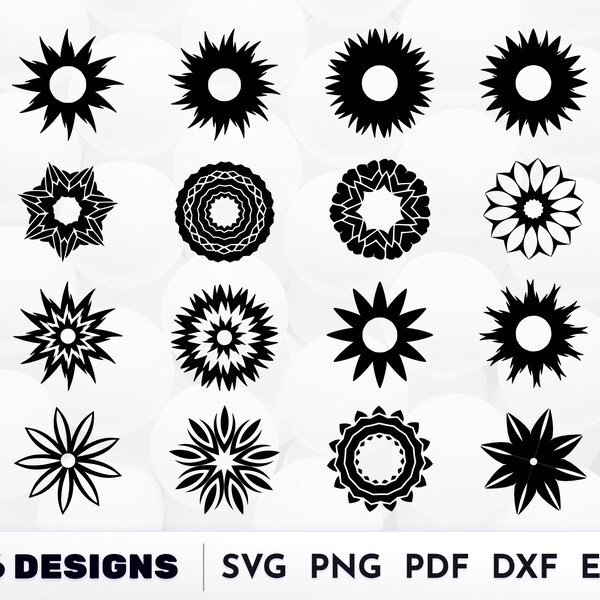 Flower Shapes Svg - Etsy