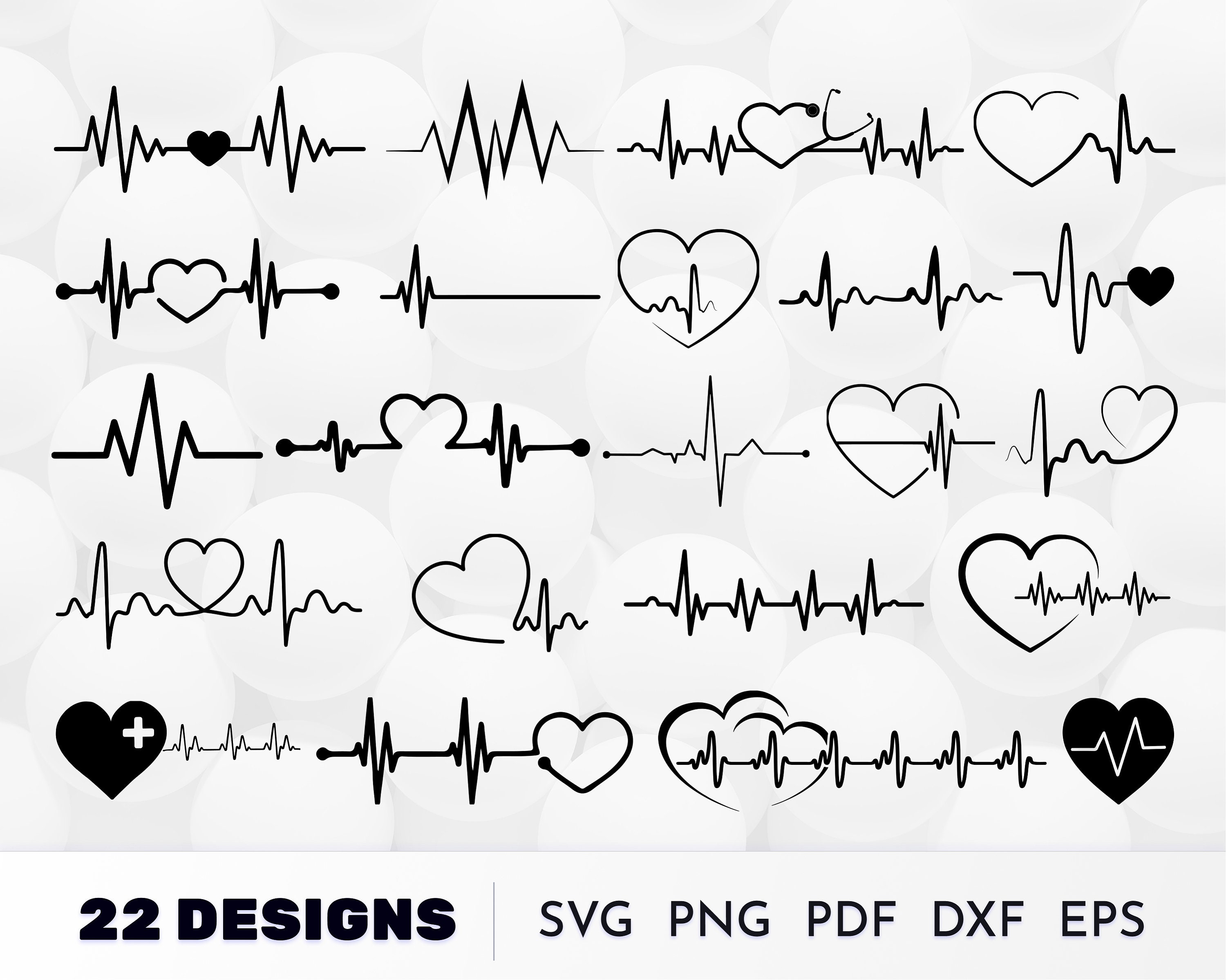 Heartbeat SVG Bundle Nurse Svg Ekg Svg Svg Files for - Etsy Canada