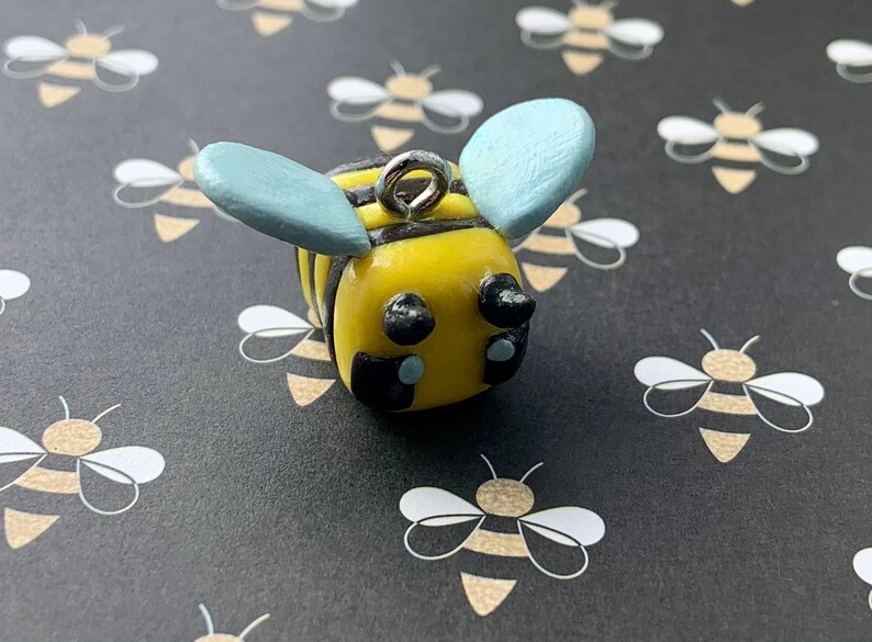 Polymer Clay Minecraft Bee Charm - Etsy