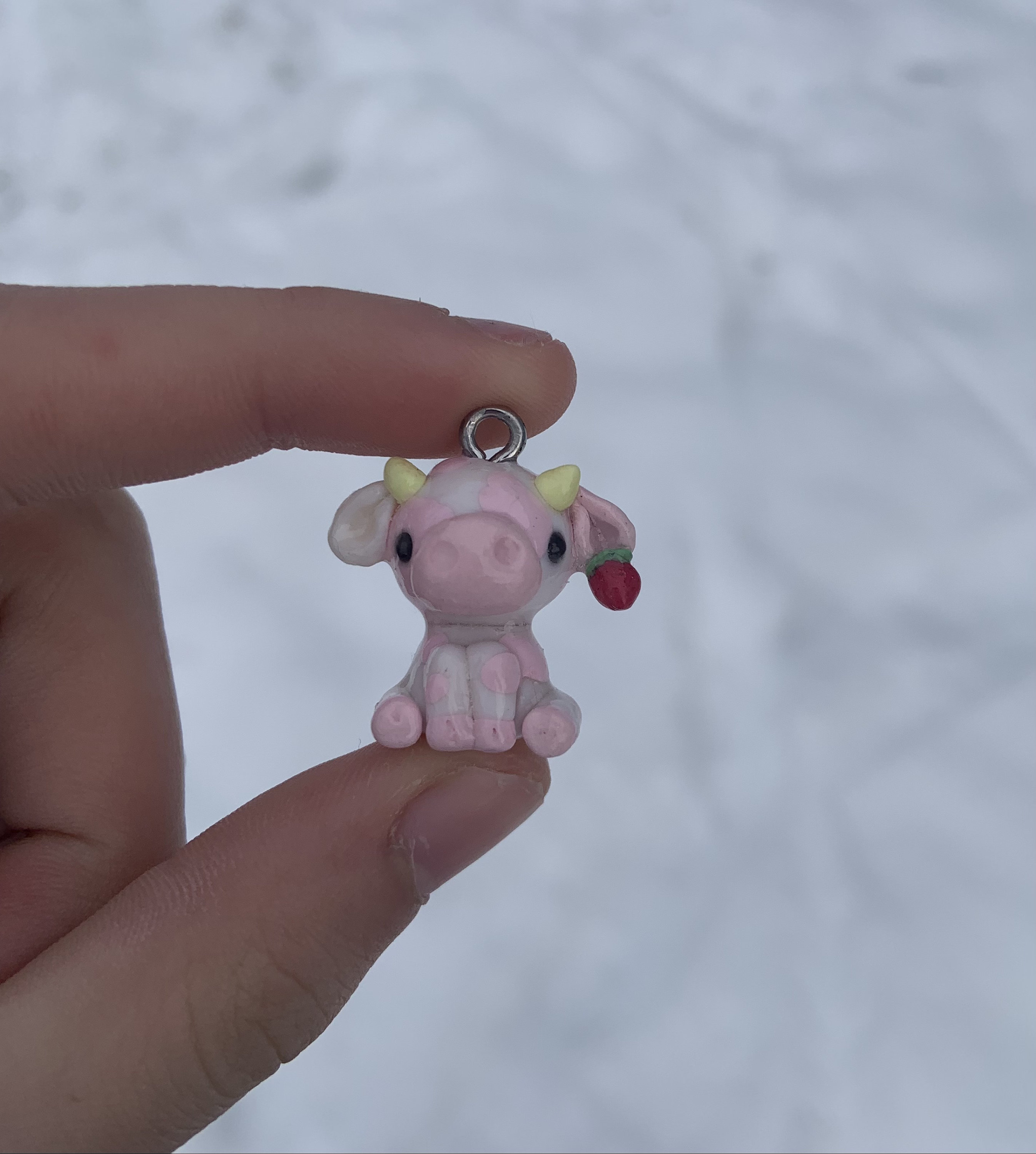 Polymer Clay Strawberry Animal Charms - Etsy