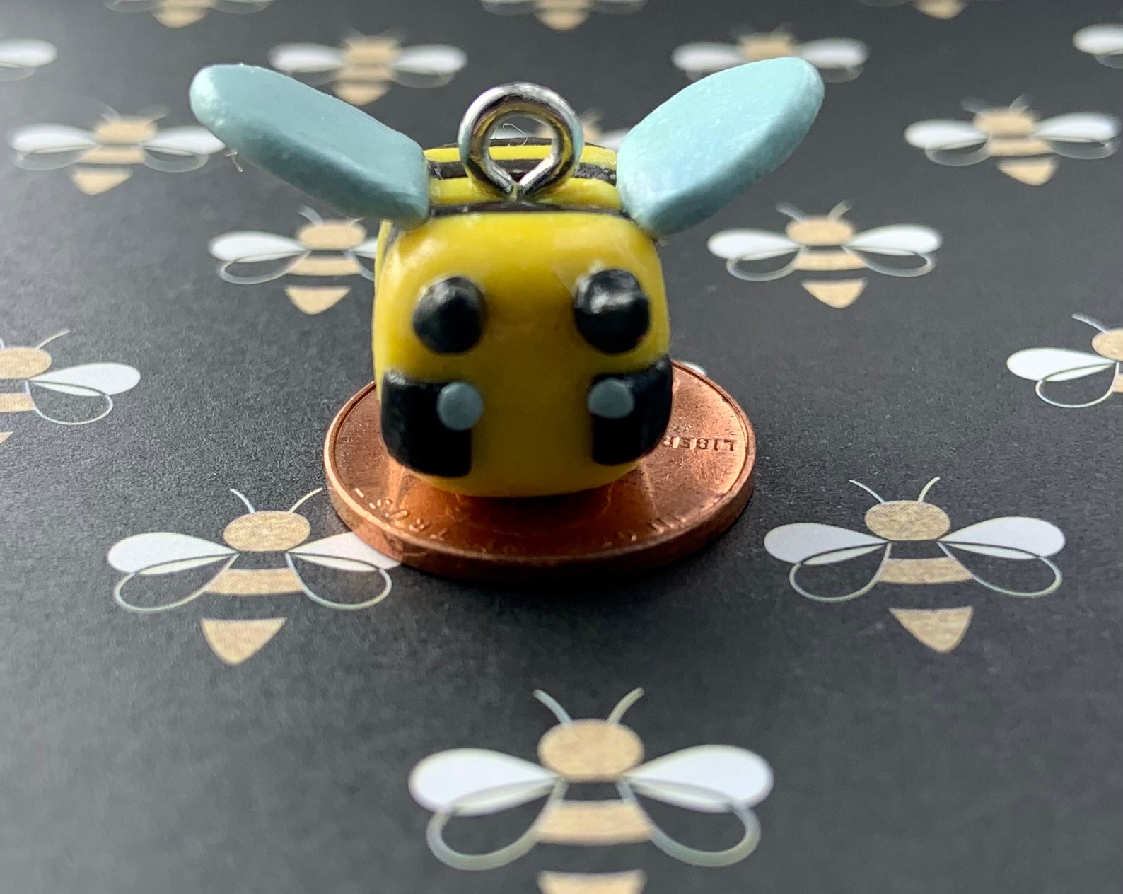 Polymer Clay Minecraft Bee Charm - Etsy