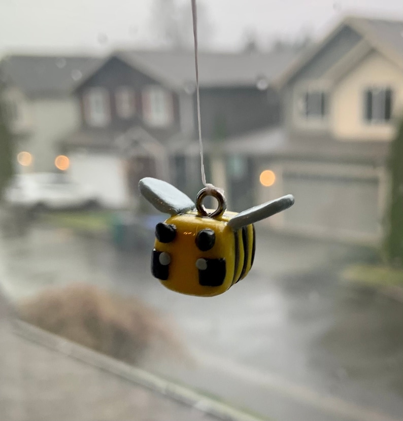 Polymer Clay Minecraft Bee Charm - Etsy