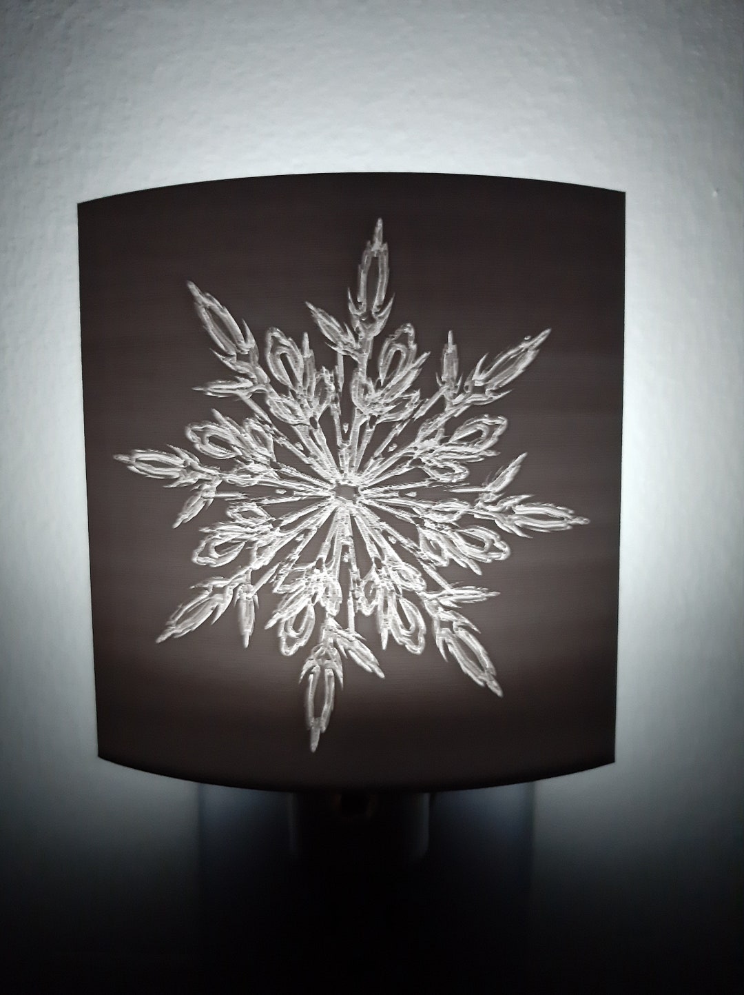 Snowflake Night Light Christmas Gift Winter Decor Night Light Plug In ...