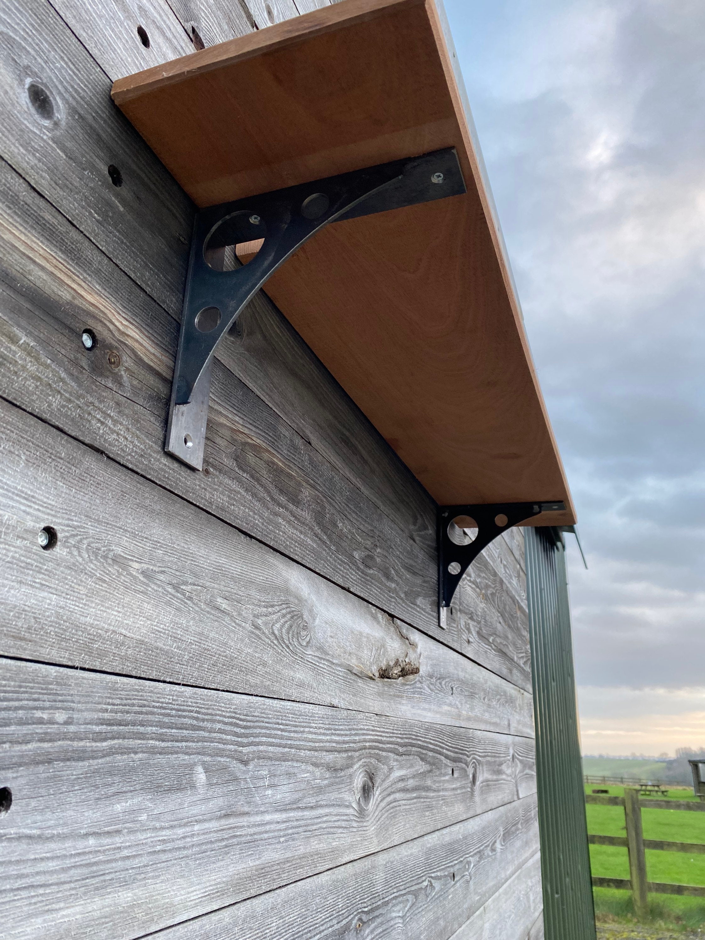 Rustic Industrial style metal shelf bracket - scaffold board - live ...