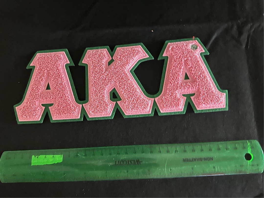 Alpha Kappa Alpha Letters 11in chenille Iron Patch - Etsy