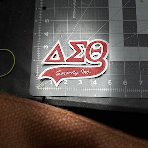 Delta Sigma Theta Letters With Flag - Etsy