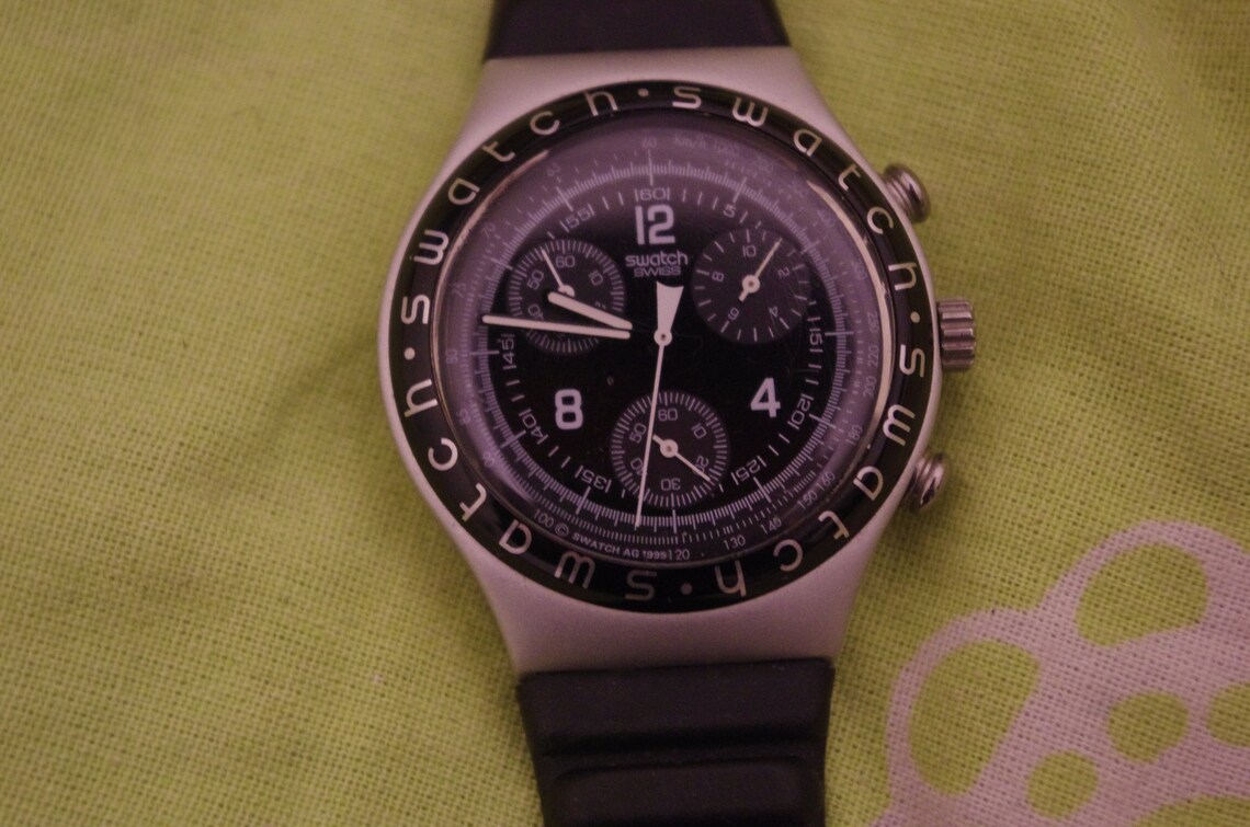 Vintage Swatch Irony Chronograph From 1992 in Excellent - Etsy