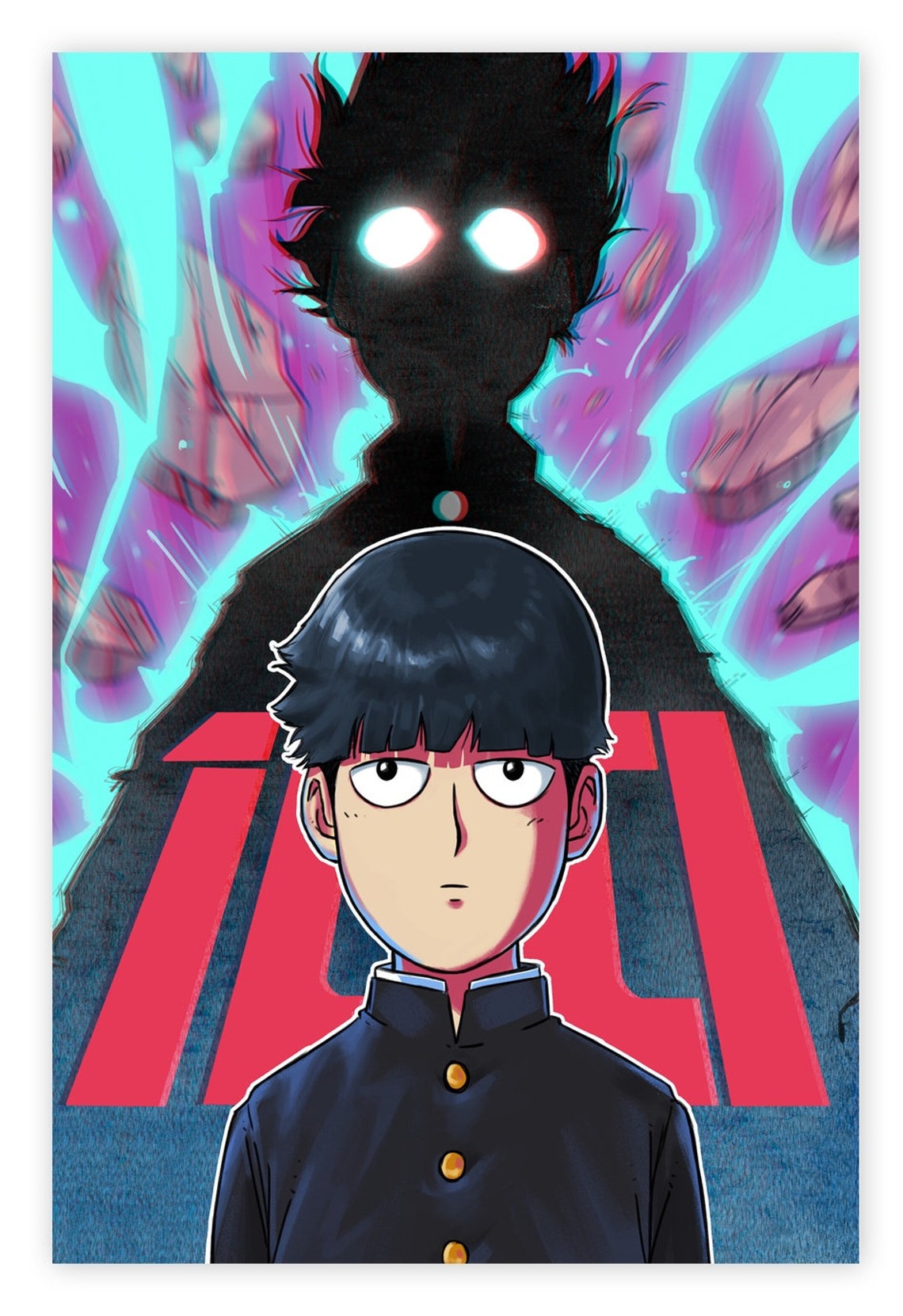 Mob Psycho 100TV Anime Postercanvas Poster | Etsy