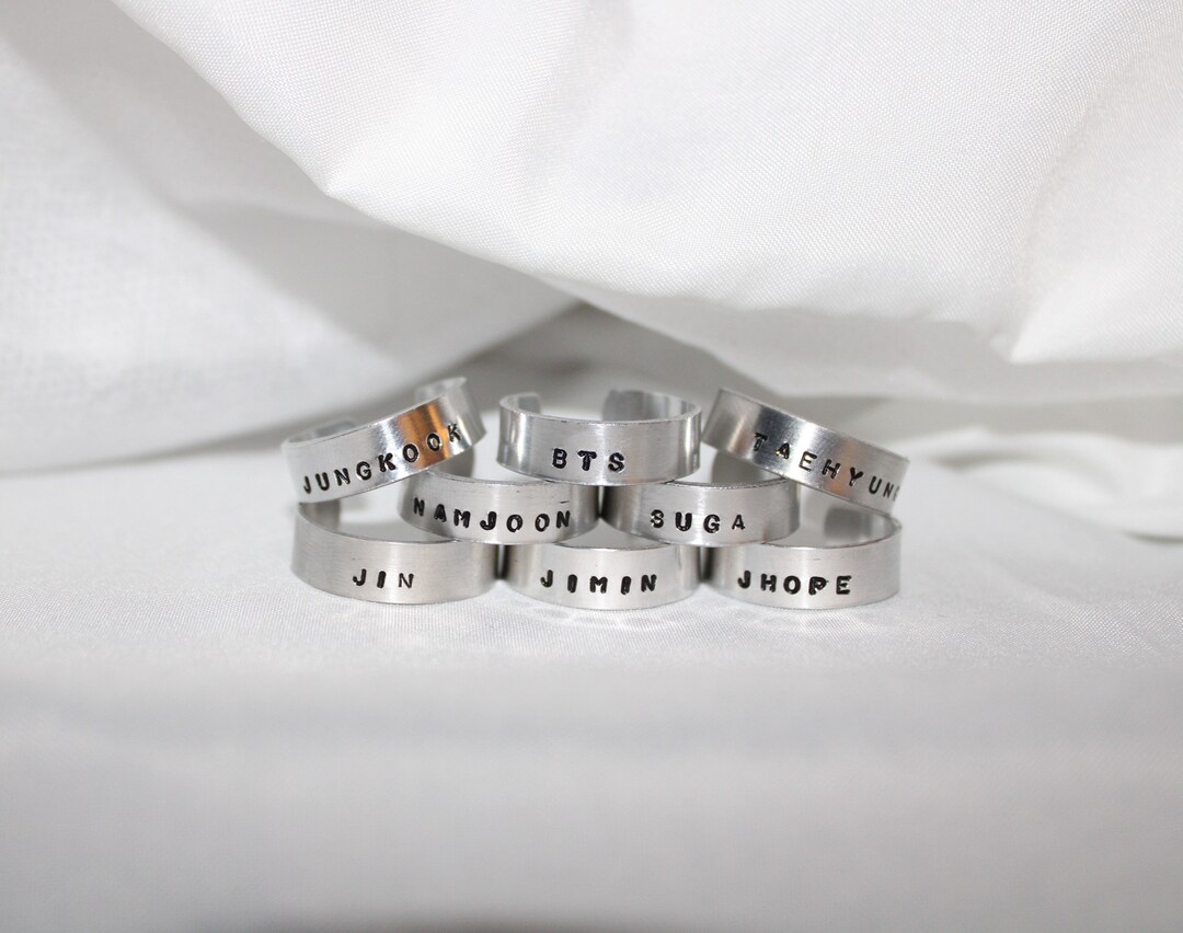 Bts Name Ring Adjustable - Etsy