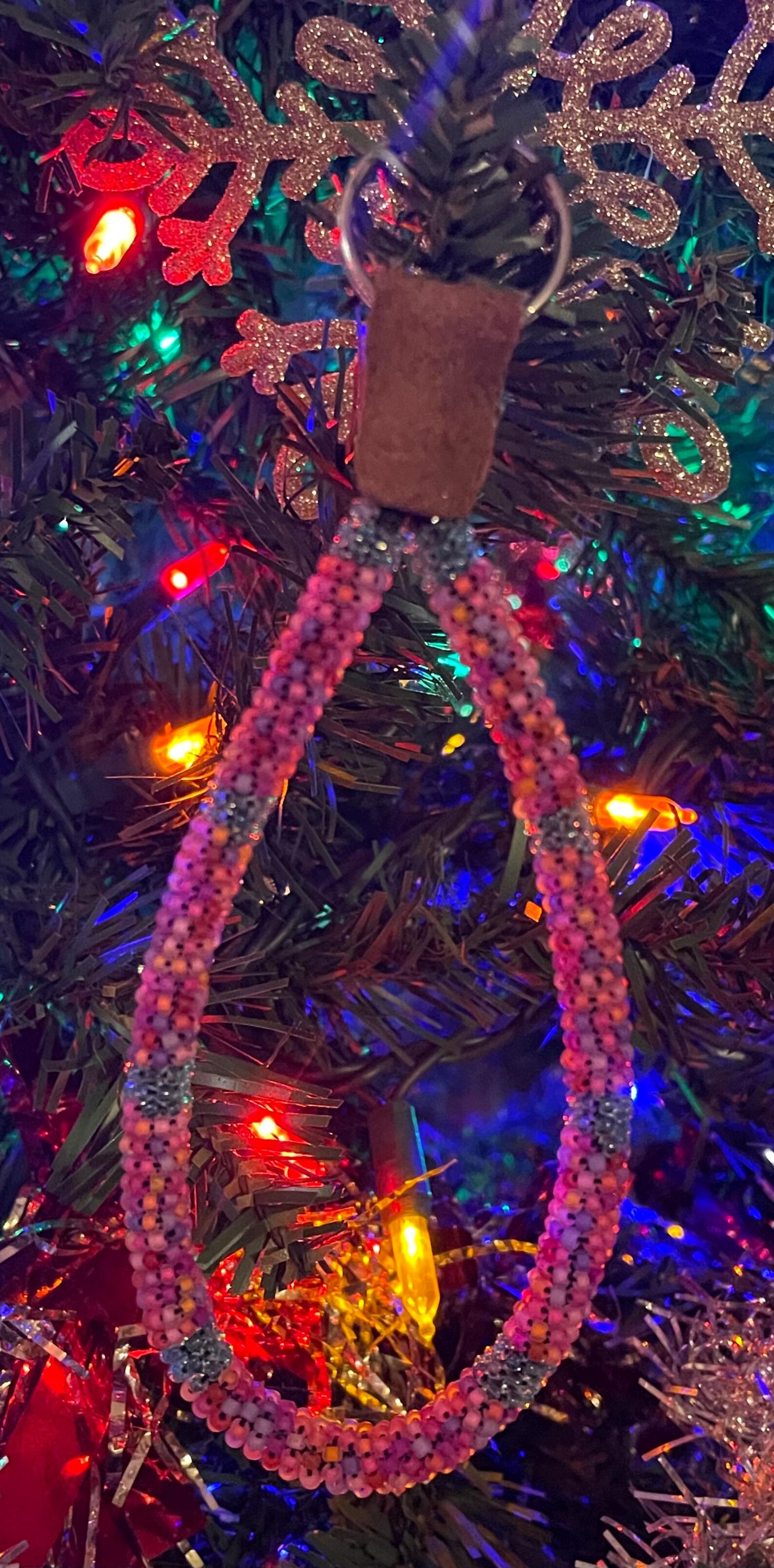 Native Made Beaded Frosted Neon Keychain Wristlet W/ Glow in the Dark ...