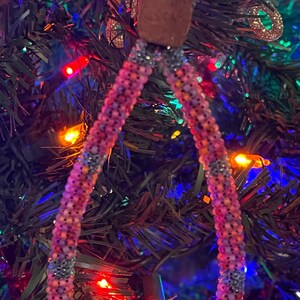 Native Made Beaded Frosted Neon Keychain Wristlet W/ Glow in the Dark ...