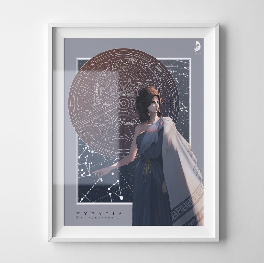 Wall Art Decor- Hypatia of Alexandria Digital Art - Wallpaper Art Print ...