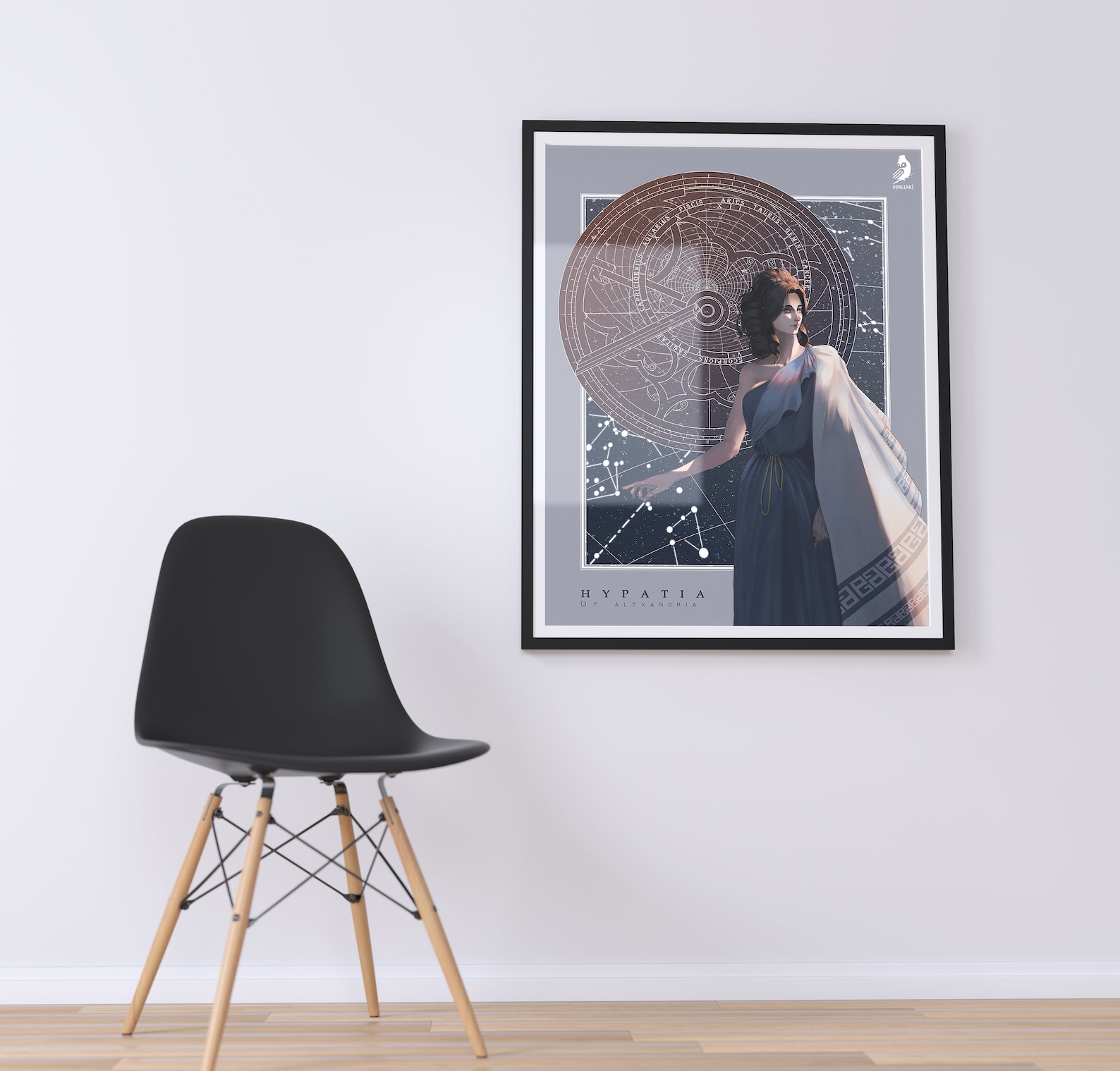 Wall Art Decor- Hypatia of Alexandria Digital Art - Wallpaper Art Print ...