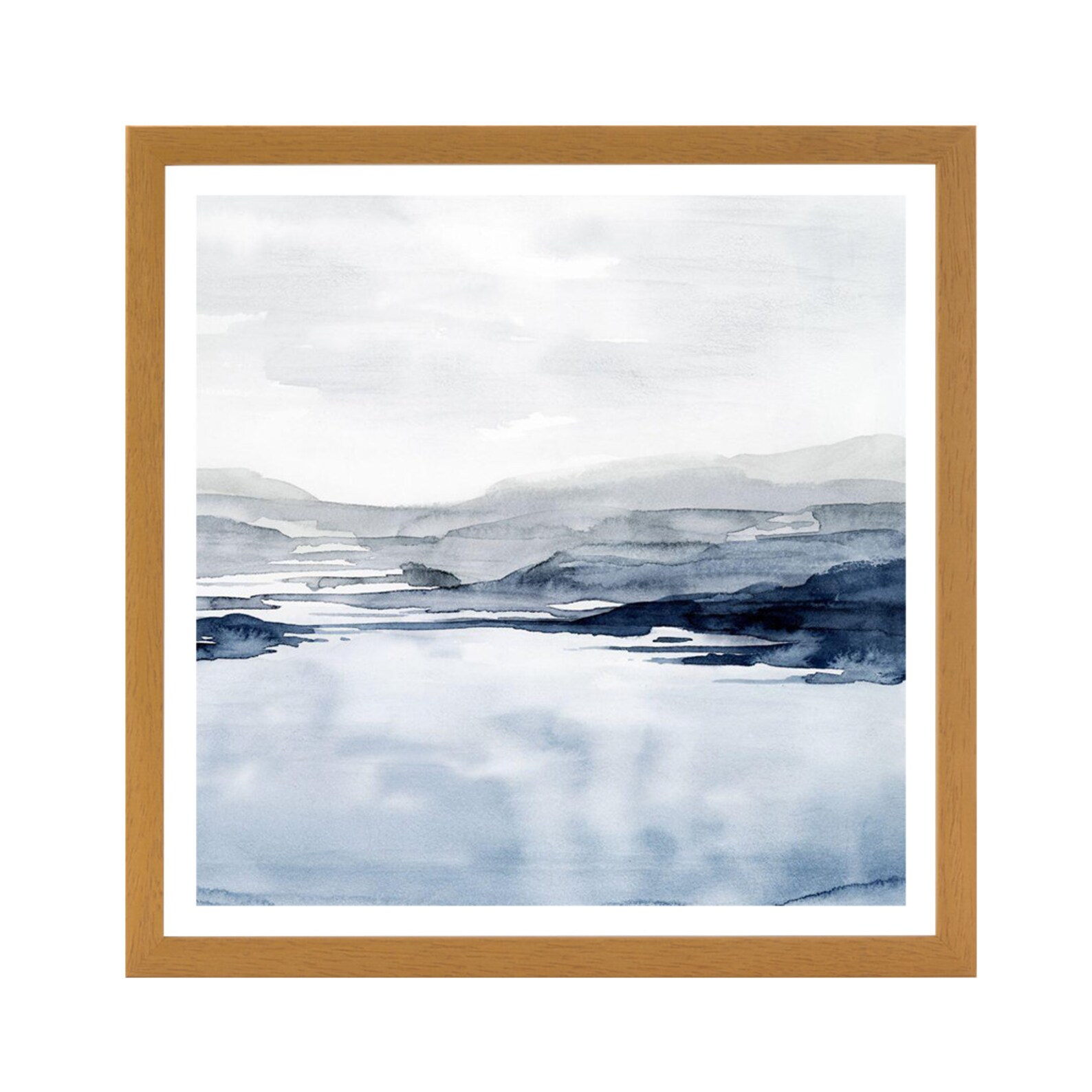 Horizon Picture Single Print Watercolour Abstract Art Navy - Etsy