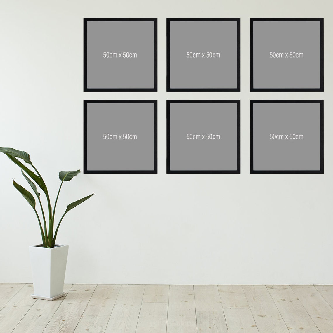 Gallery Wall Set of 6 Square Picture Frames 53x53cm Frames - Etsy