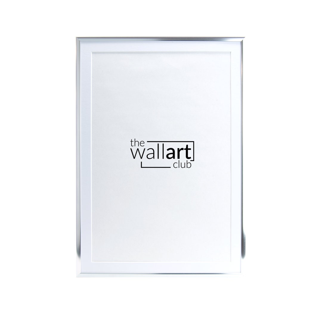 Thin Silver Photo Frame With Thin White Mount Picture Frames - Etsy